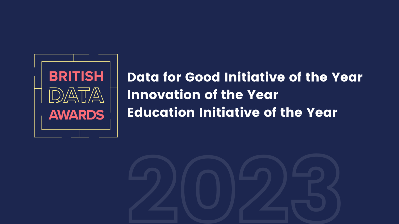 British Data Awards 2023: Selected Entries | Predatech